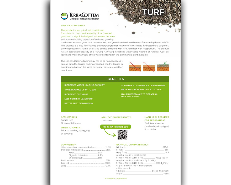 TerraCottem turf specification sheet | Terracottem